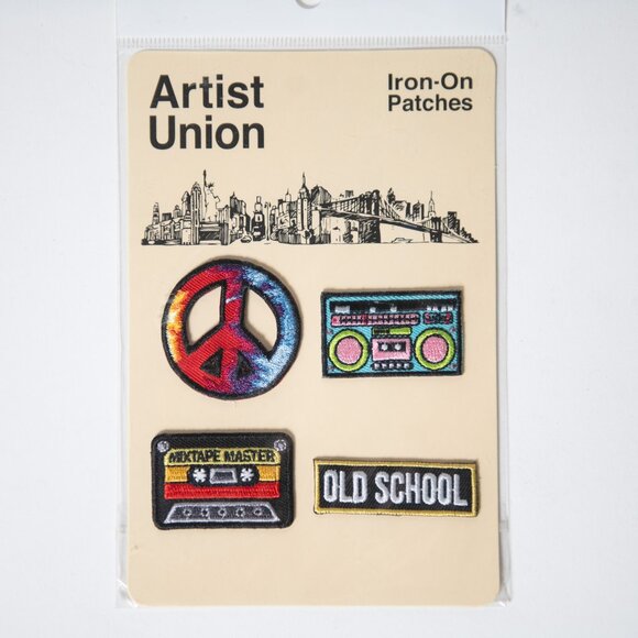 Artist Union | Accessories | 4 Artist Union Iron On Patches Peace Sign ...